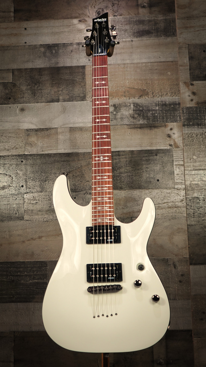 Guitarra Schecter Omen-6 VWHT Vintage White com Diamond Plus e Tune-O-Matic String-Through ...