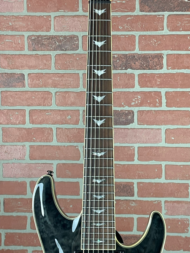 Guitarra Schecter Omen Extreme-7 STBLK See-Thru Black 7 Cordas com ...