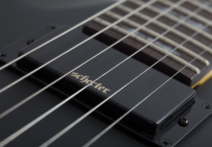 Guitarra Schecter Demon-6 FR Aged Black Satin com Captadores Schecter ...