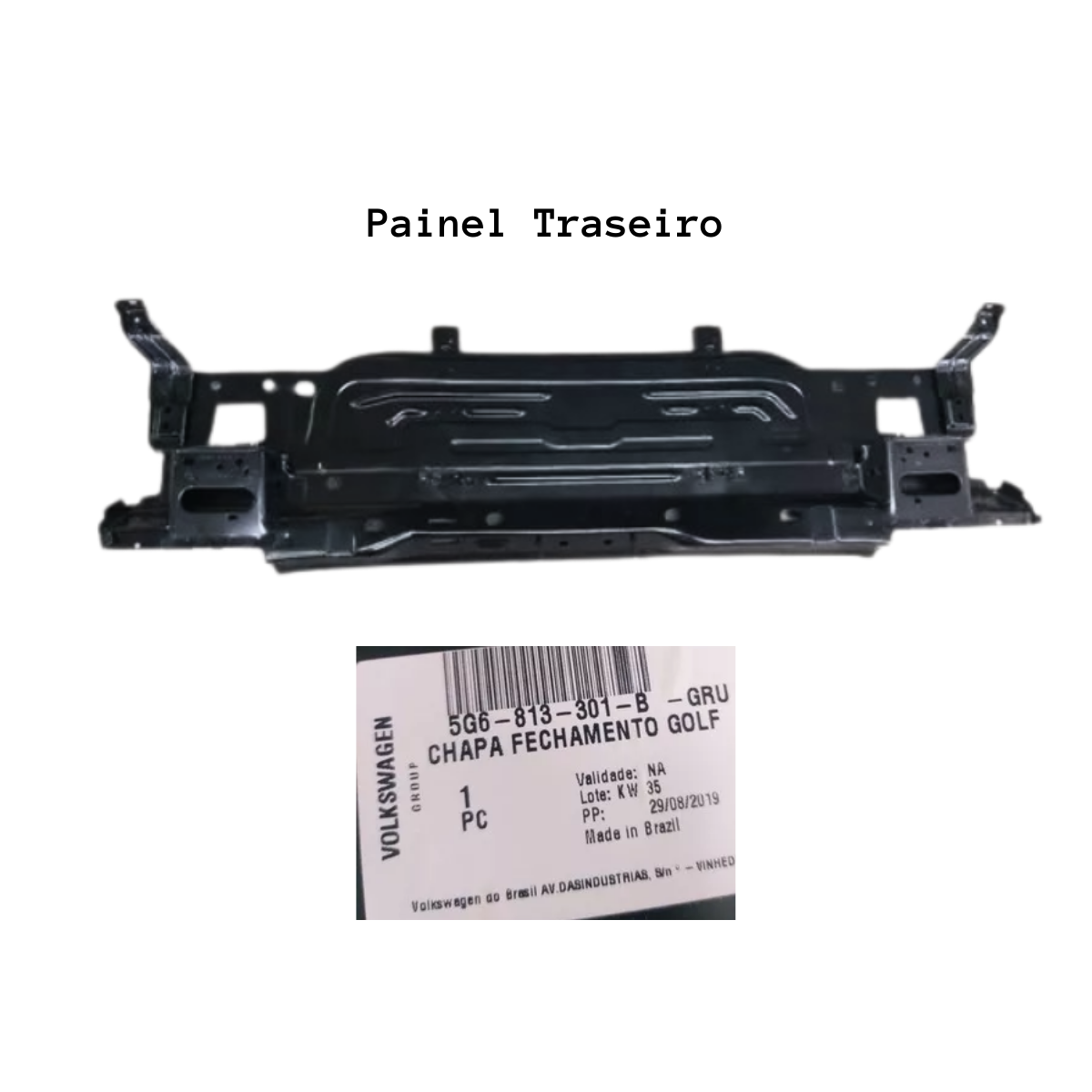 Painel Traseiro Novo Original Golf 2014-2017 Cód. 5G6813301BGRU - Fegu ...