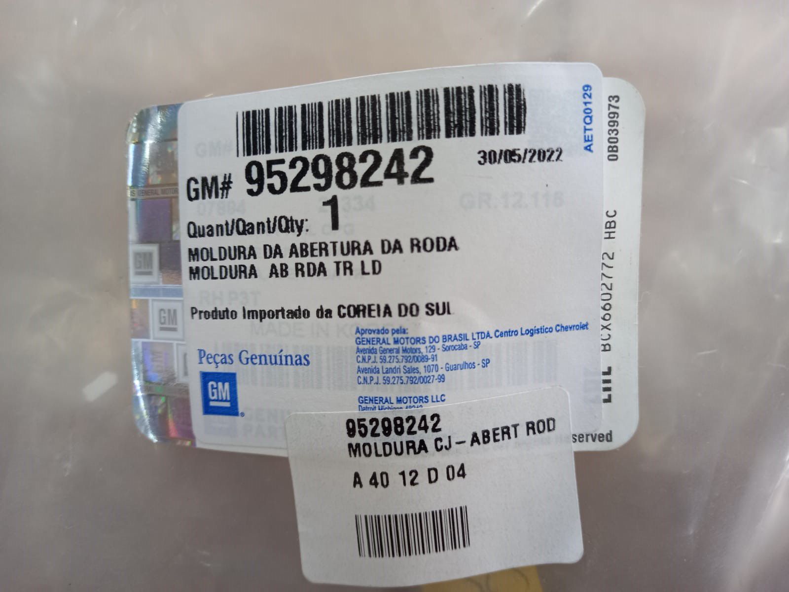 Moldura Caixa De Roda Traseira Direita Tracker 2014-2020 - Fegus Auto ...