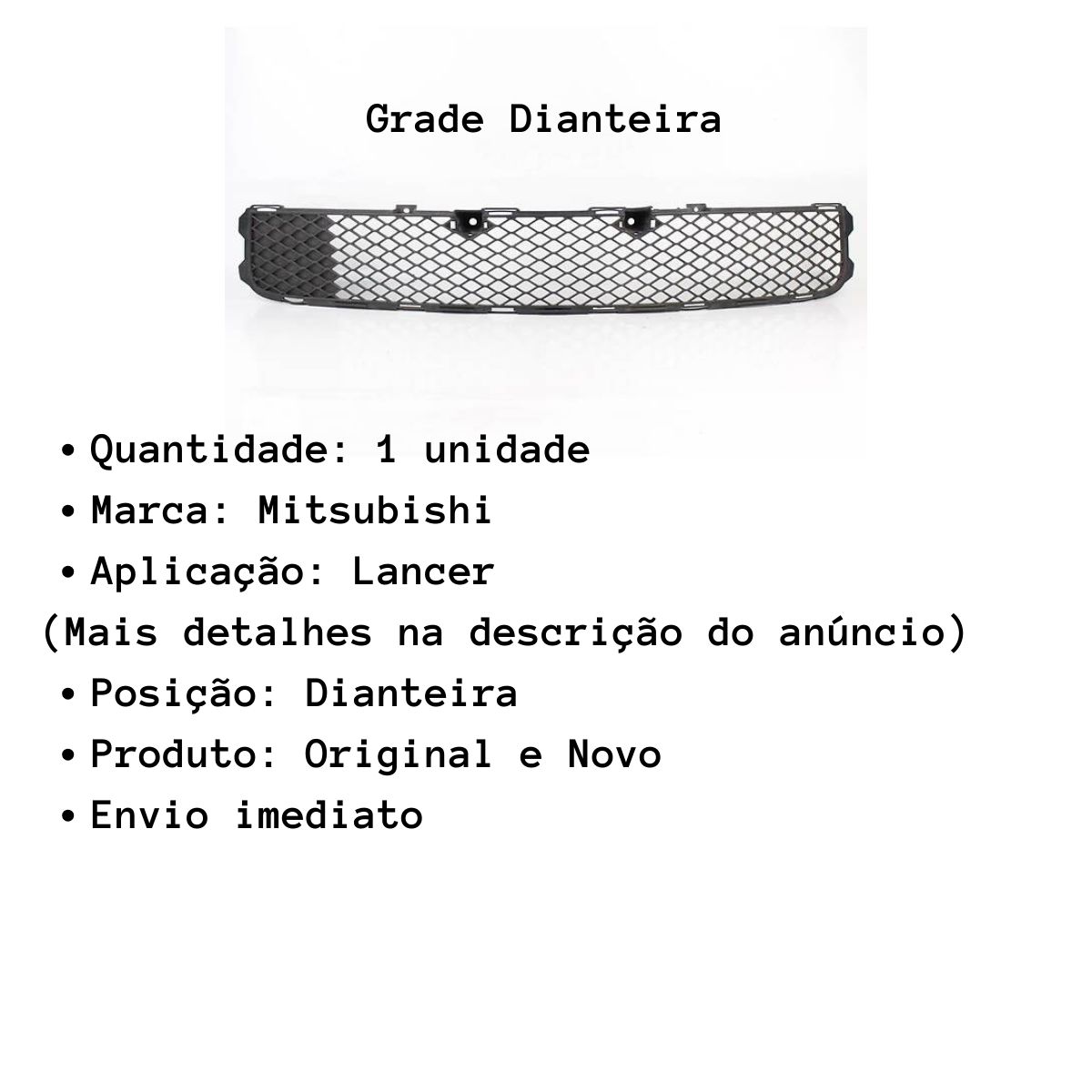 Grade Inferior Lancer Cvt Hl Hle Tela Para-choque 6400a827 - Fegus Auto ...