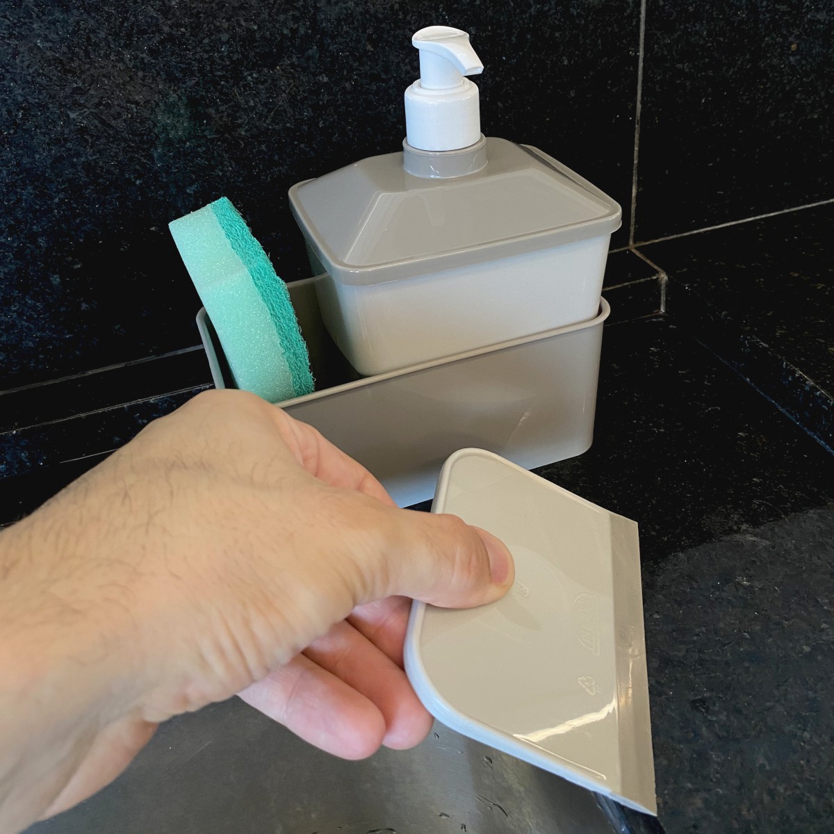 Kit Porta Detergente Dispenser Rodinho Quadrado Pia Cozinha - Acrihome ...