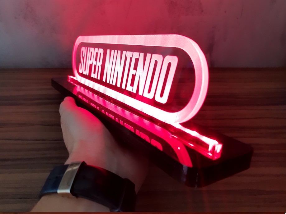 LUMINÁRIA LED FANART - SUPER NINTENDO - DS Games Atibaia