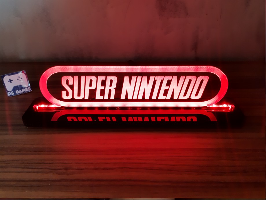 LUMINÁRIA LED FANART - SUPER NINTENDO - DS Games Atibaia