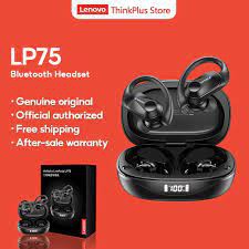 Fone de Ouvido Lenovo Bluetooth 5.3 Thinkplus LP75 (Black) - A.R.S.IMPORTS.COM