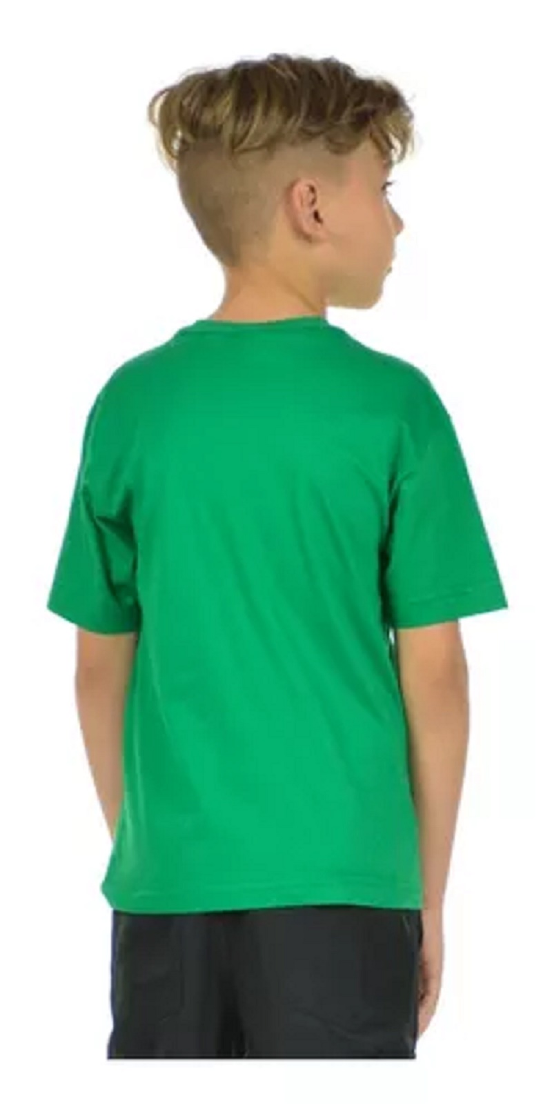 camiseta infantil verde lisa infantil juvenil 100% algodão - Vesttemaskids