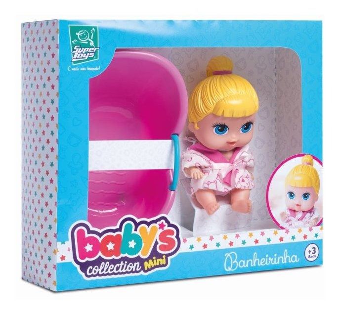 Boneca Babys Collection Com Mini Banheira - Super Toys - SuperToys