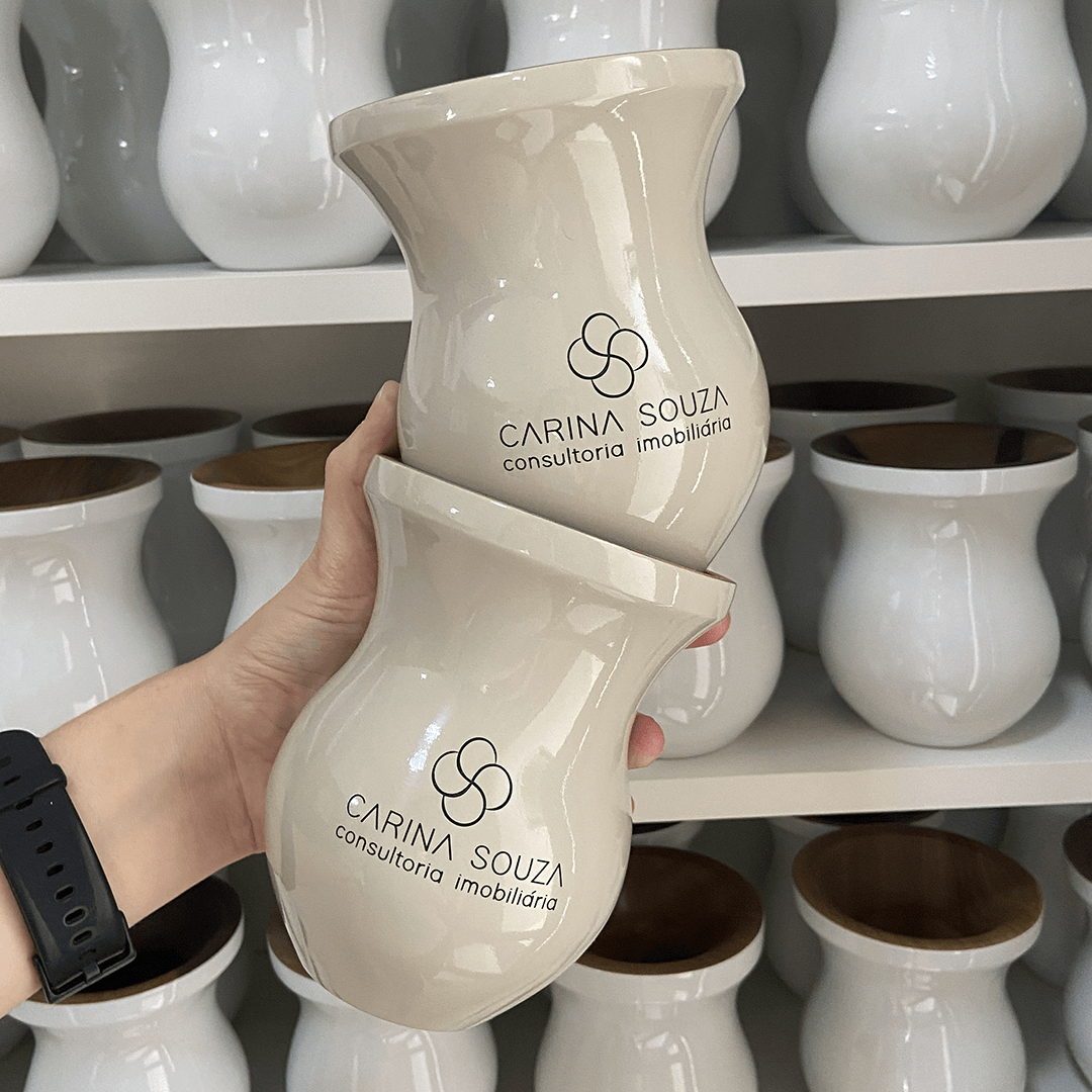 Kit Cuia Bago Personalizada + Bomba - TCHÁFINO