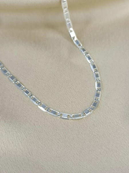 Corrente Masculina Tampa de Latinha - Prata 925 - 60cm - 4mm - PRATA 925