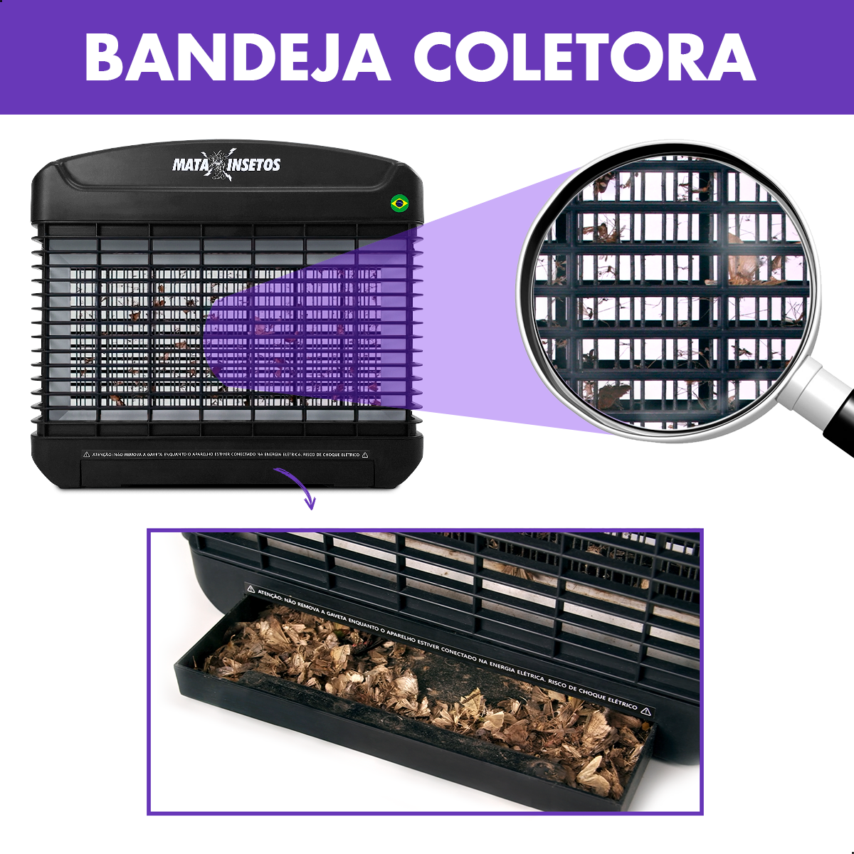 Mata Insetos & Mosquito Maruim - Casa Attract V2.0 - Preto - Casa Attract