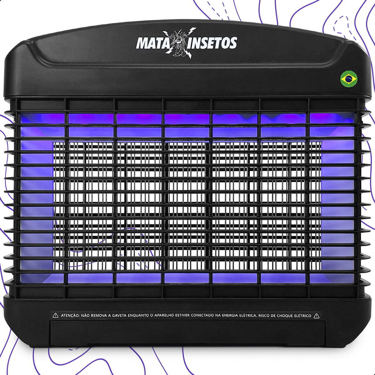 Mata Insetos & Mosquito Maruim - Casa Attract V2.0 - Preto - Casa Attract