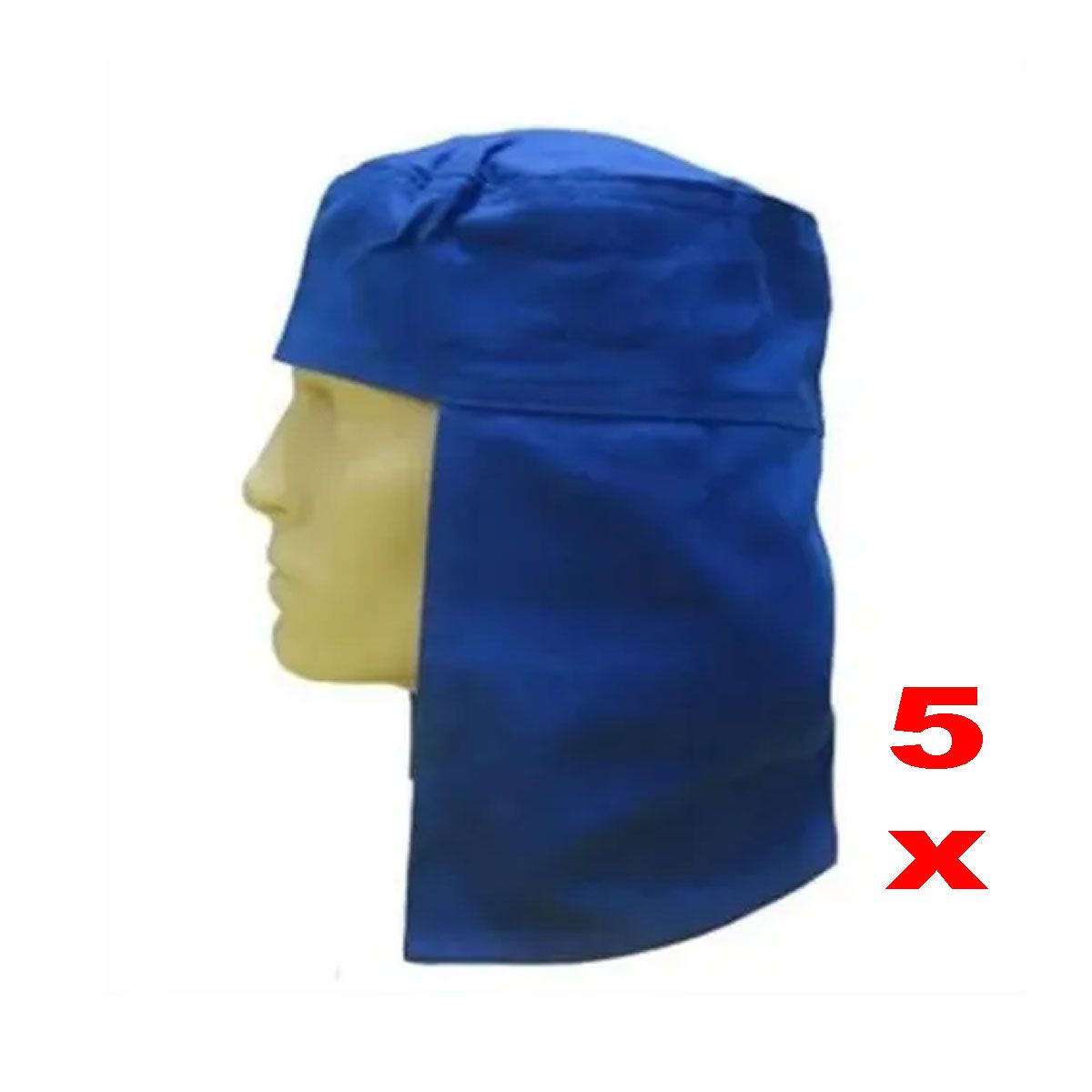 Kit 5 Touca Arabe Capuz Brim Sem Aba Proteção Pescoço - BHZ EPI