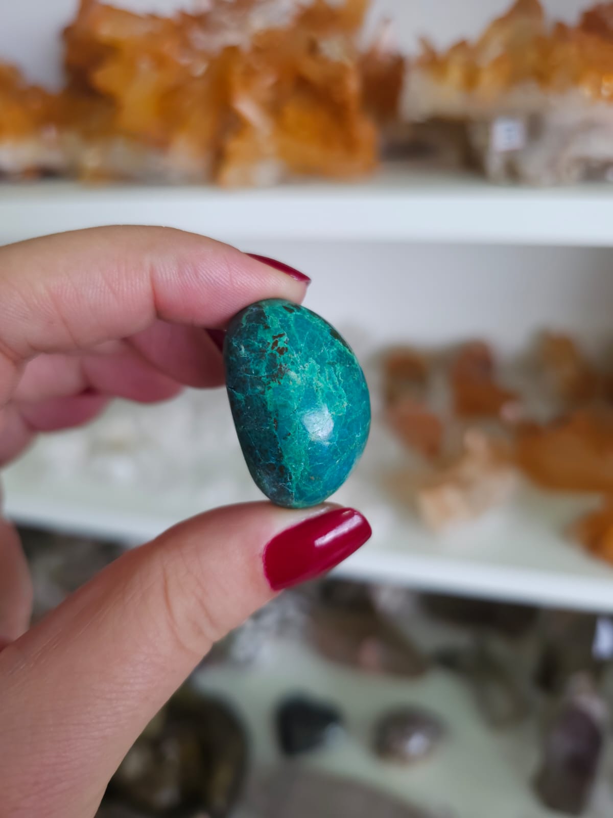 Turquesa Peruana ou Crisocola - Chantrea Pedras