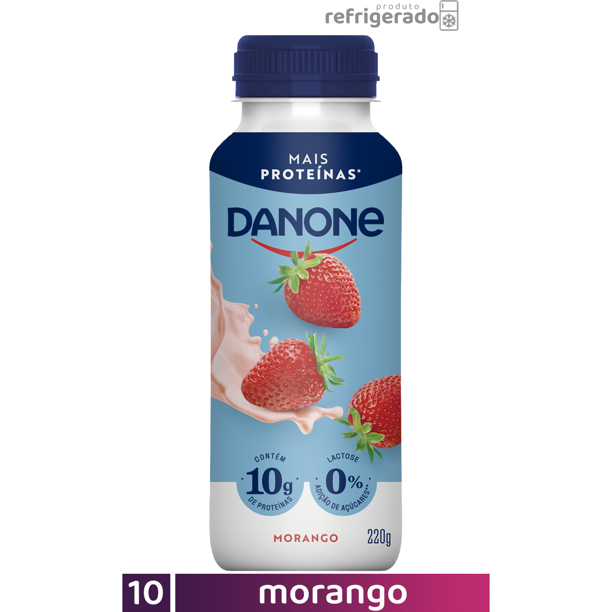 20 Danone Mais 10g Proteínas Líquido 220g Sabores Variados - Frete ...