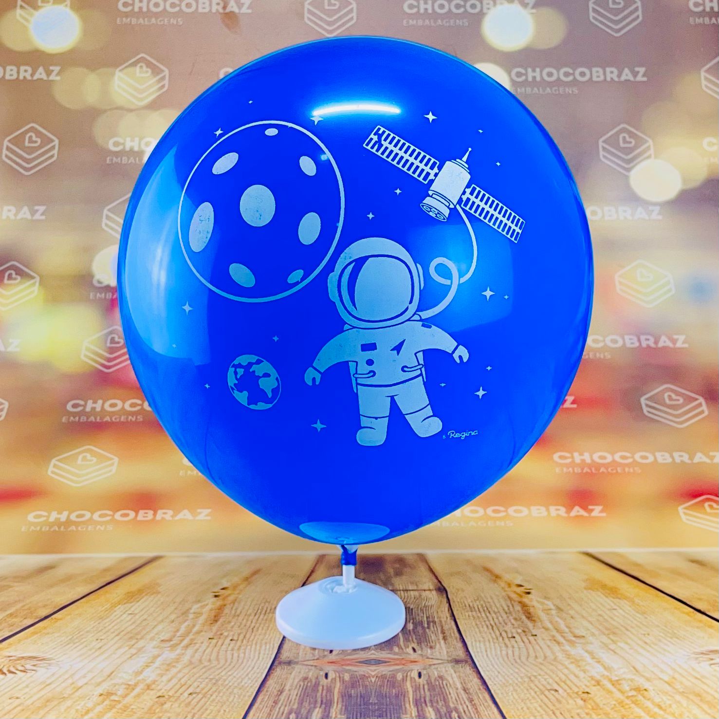 25 Balão Festa Astronauta Lua Redondo 9 Pol. ( Regina ) - Chocobraz ...