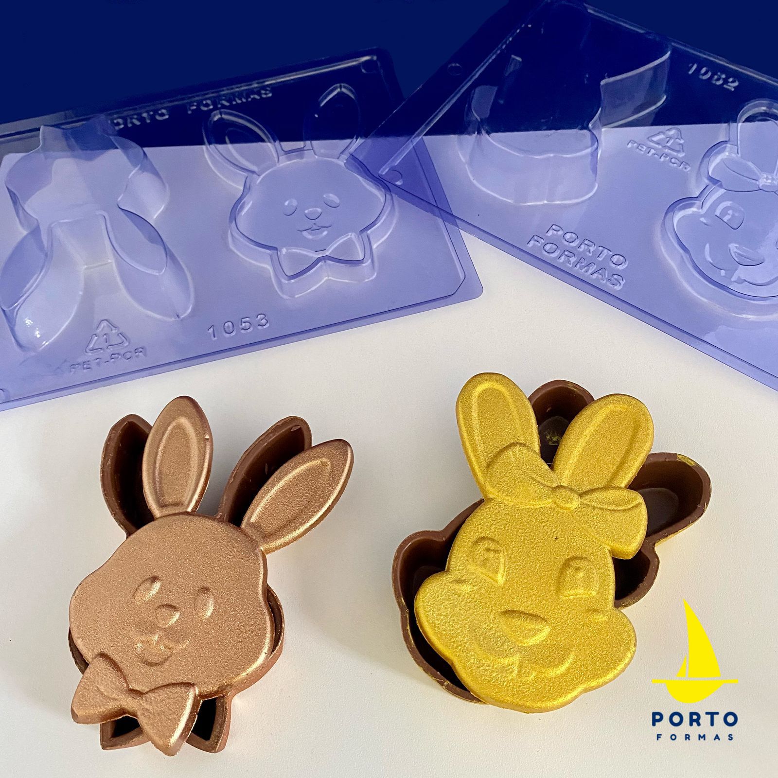 Forma Silicone Porto Coelho Porta Joia Páscoa Especial 3 Partes P1053 ...