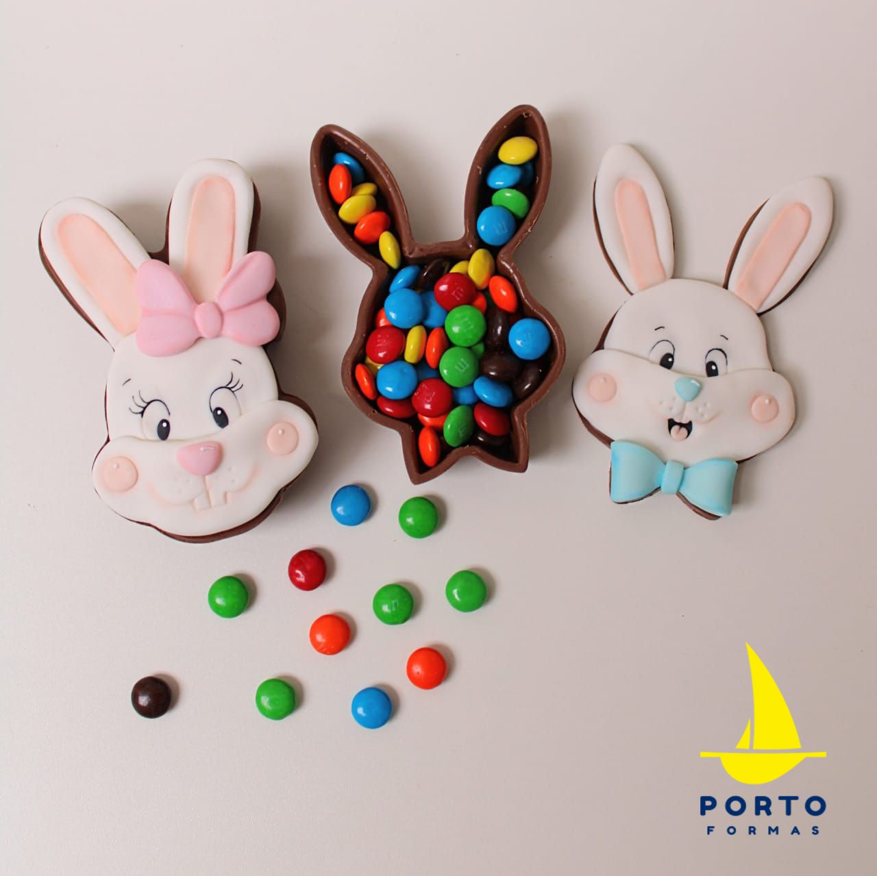 Forma Silicone Porto Coelho Porta Joia Páscoa Especial 3 Partes P1053 ...