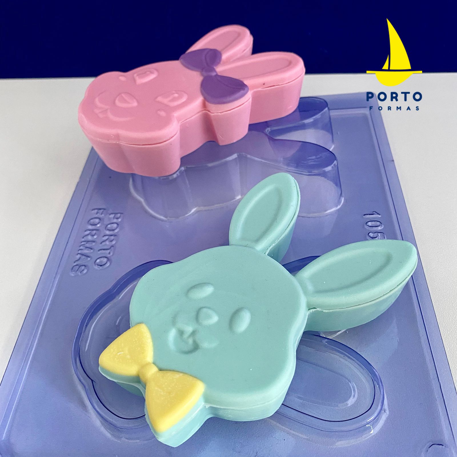 Forma Silicone Porto Coelho Porta Joia Páscoa Especial 3 Partes P1053 ...