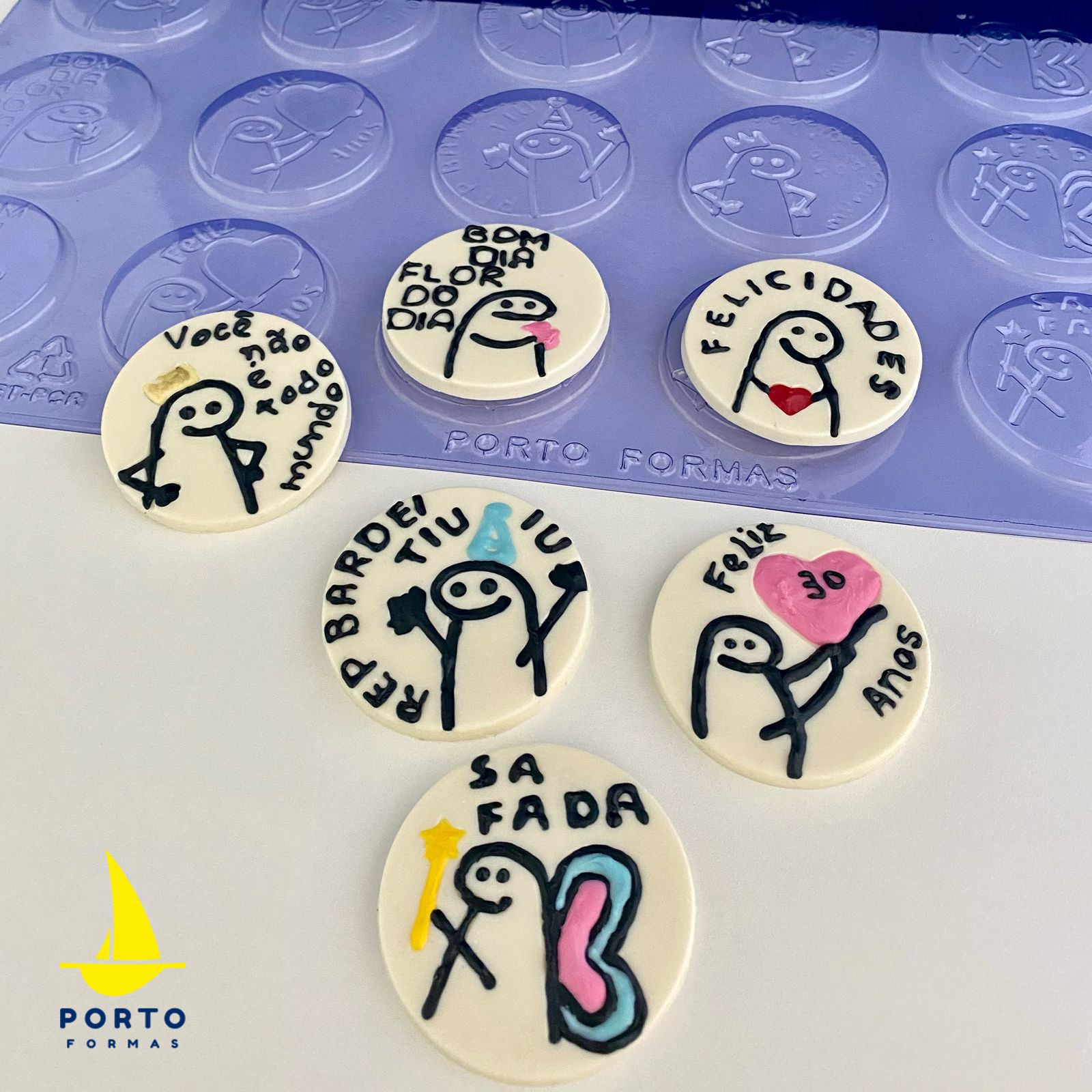 Forma De Modelagem Acetato Porto Apliques Flork Meme P892 - ChocoBraz ...