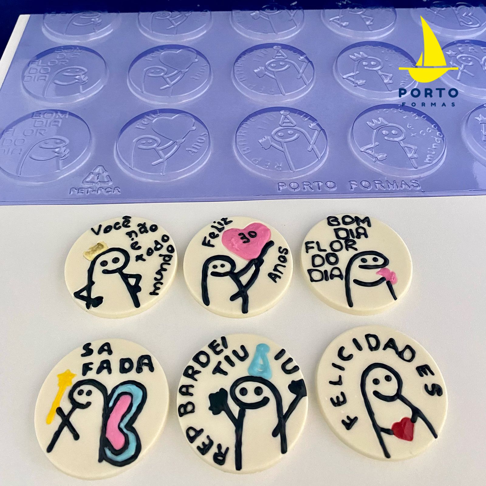 Forma De Modelagem Acetato Porto Apliques Flork Meme P892 - Chocobraz ...