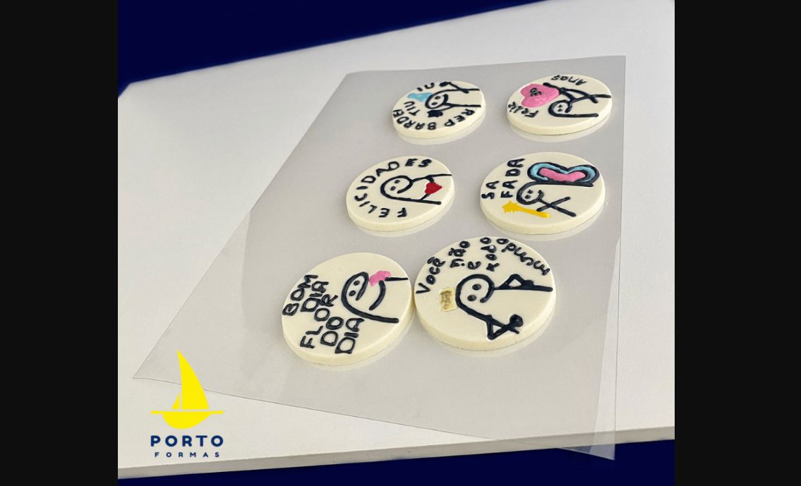 Forma De Modelagem Acetato Porto Apliques Flork Meme P892 - Chocobraz ...