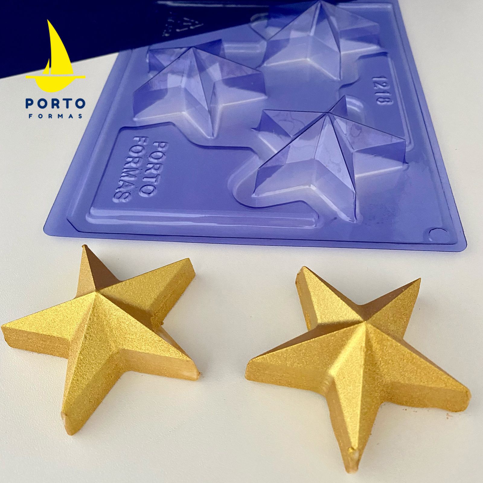 Forma Silicone Porto Estrela Especial 3 Partes P1218 - Chocobraz Embalagens