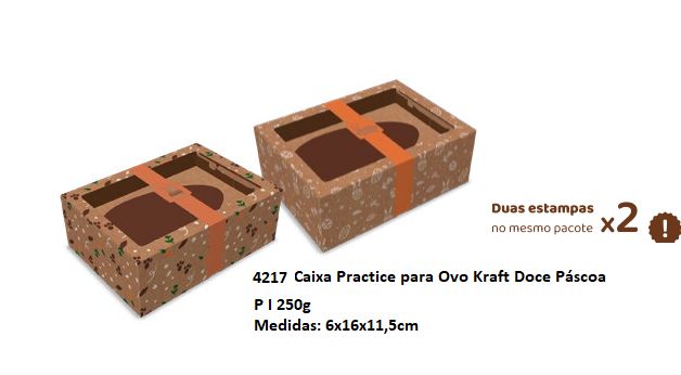 10 Caixa Ovo de Páscoa (250g) Kraft Doce Pascoa 4217 (Páscoa Ideia 2024 ...