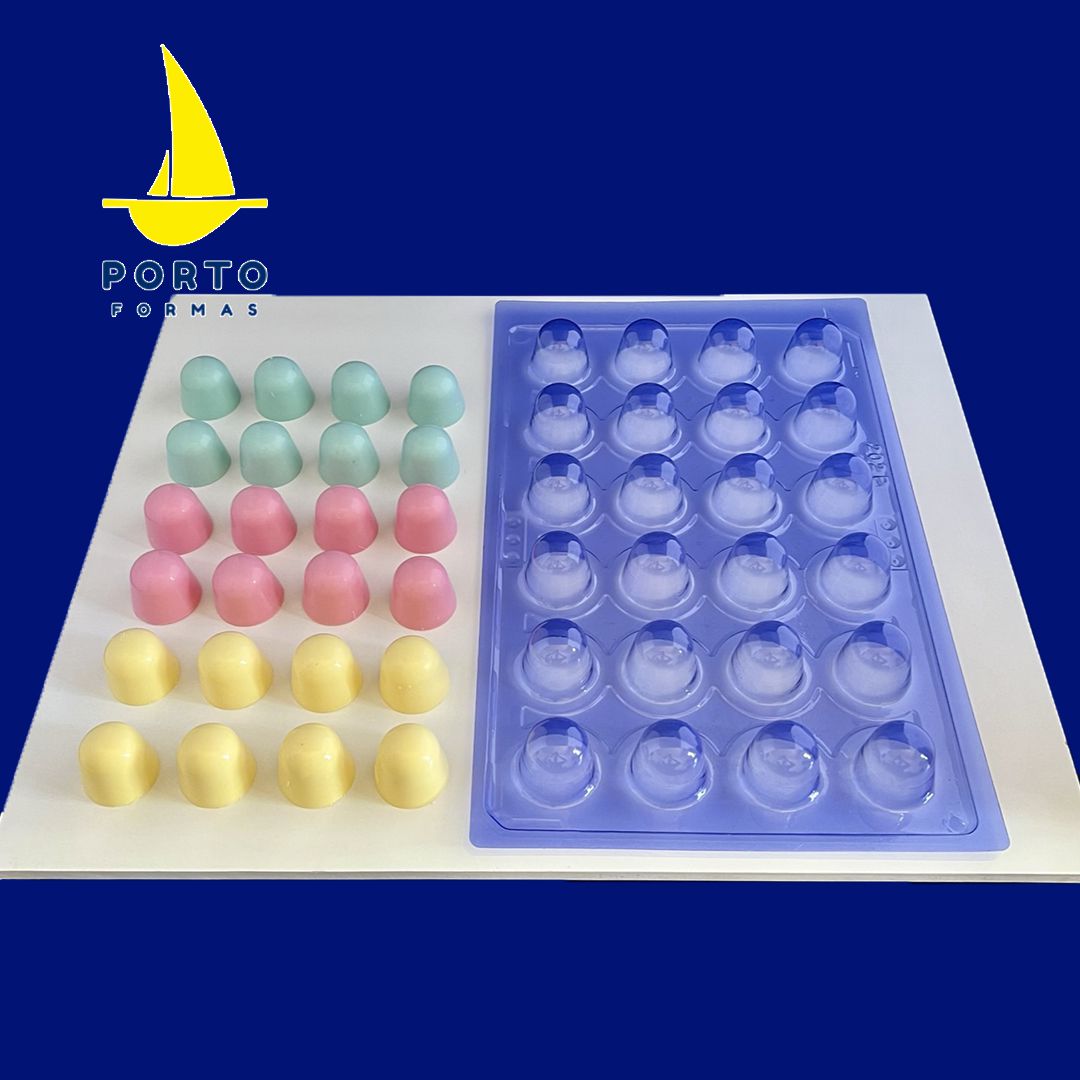 Forma Profissional Para Chocolate C/ Silicone Mini Trufa P202 Porto ...