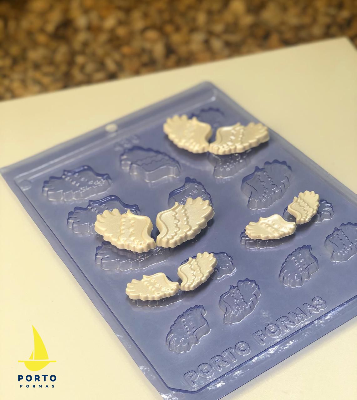 Forma Chocolate Asas Anjinho Aplique Acetato Porto P436 - Chocobraz ...