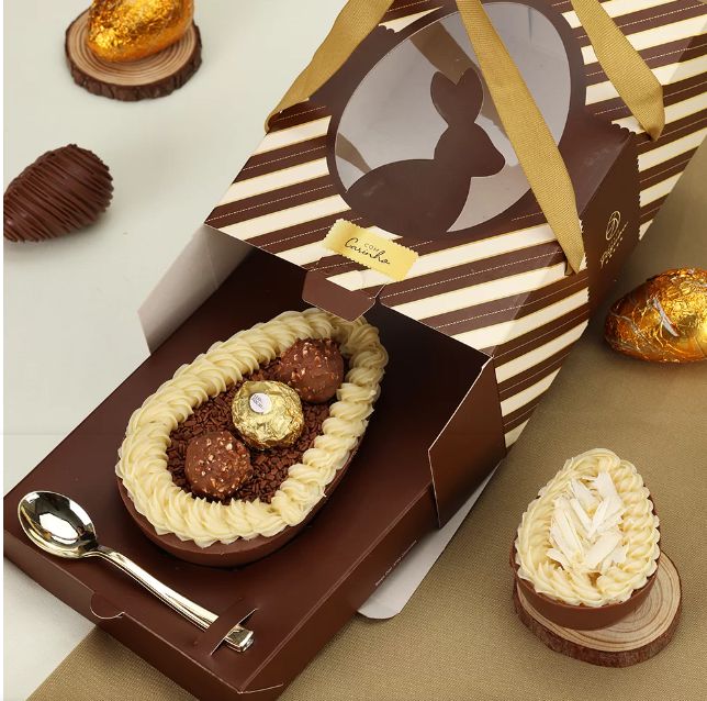 10 Caixa Premium com Alça 250g 350g Chocolate 3780 ( PASCOA JANGO 2024 ...