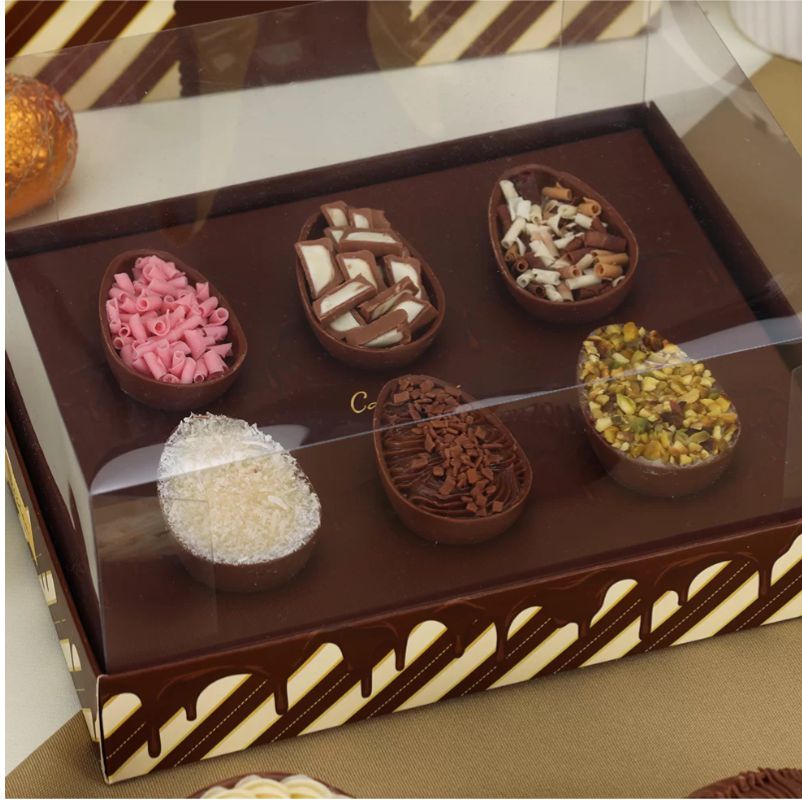 10 Caixas Degustação 6 Mini Ovos de Páscoa 50gr CHOCOLATE 3934 ( PASCOA ...