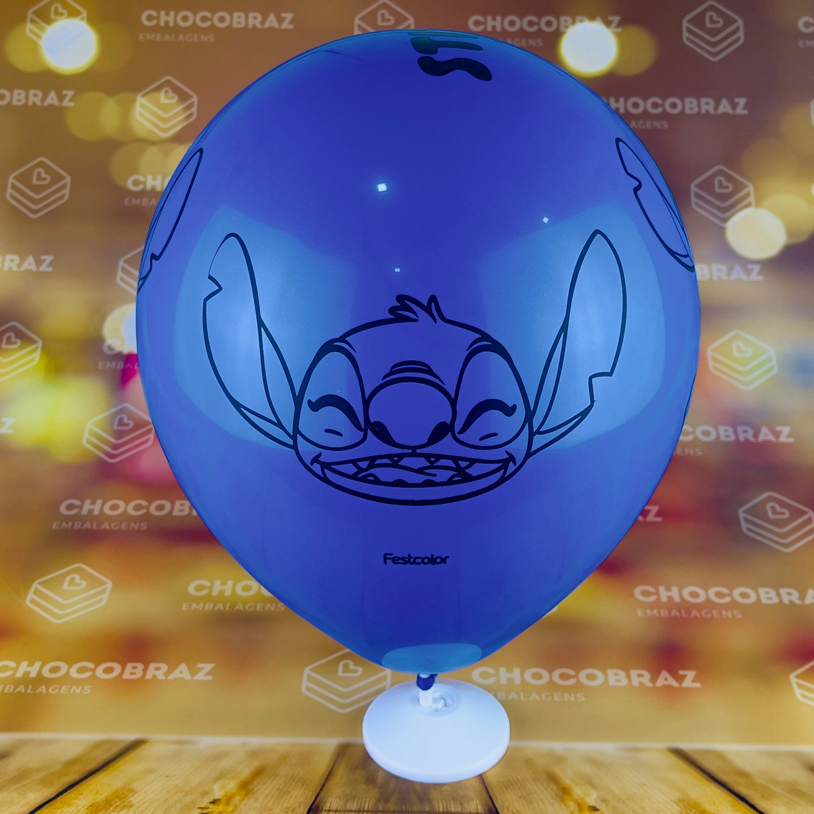 25 BALÃO BEXIGA FESTA STITCH LILO n°9 FESTCOLOR - Chocobraz Embalagens