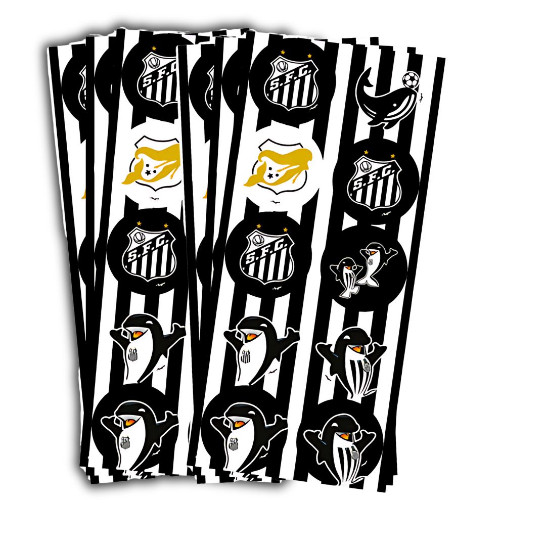 30 ADESIVO SANTOS FC REDONDO REGINA - Chocobraz Embalagens