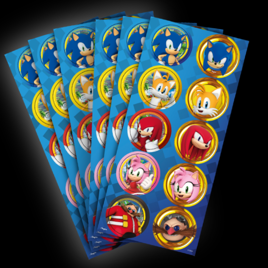 30 ADESIVO SONIC REDONDO REGINA - Chocobraz Embalagens