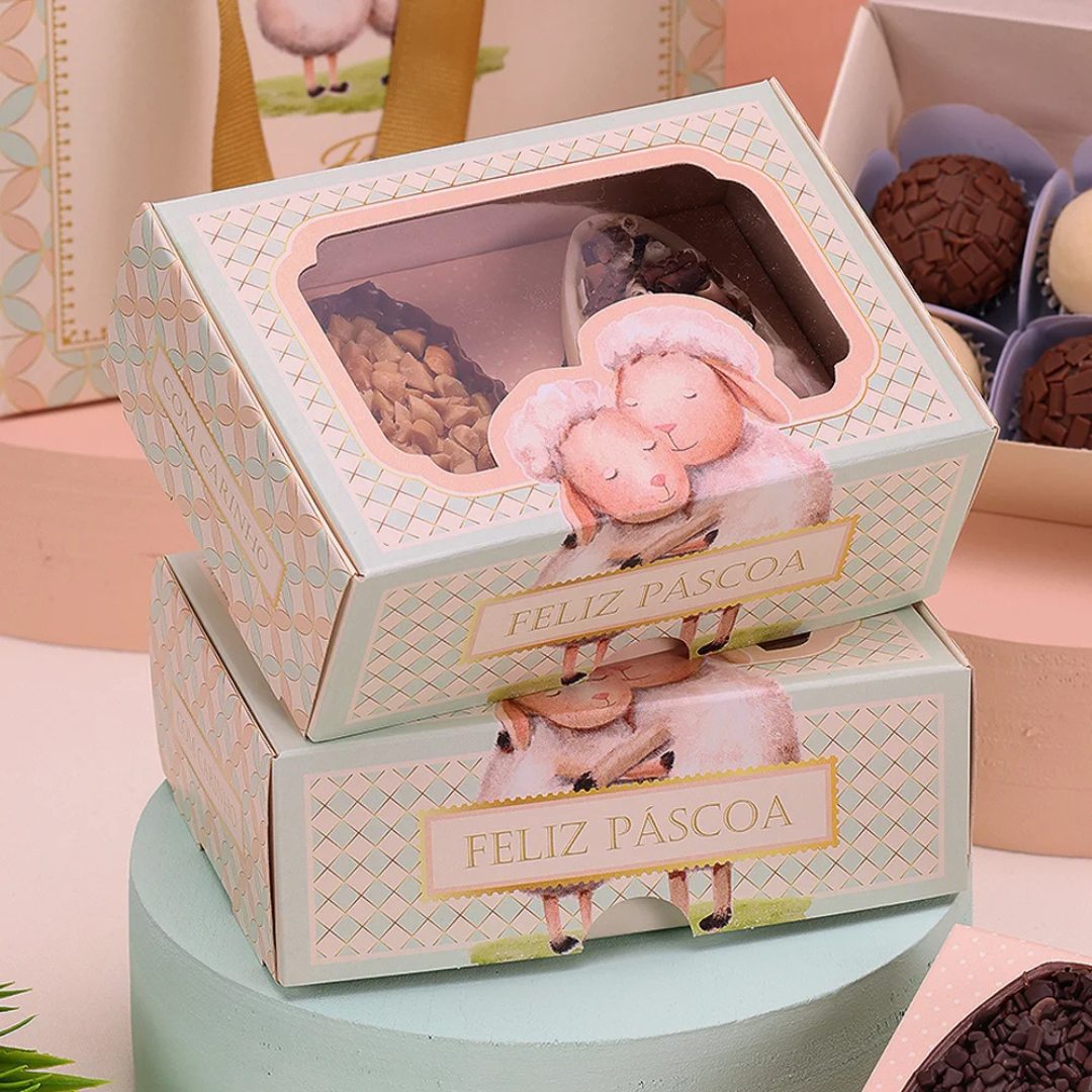 10 CAIXA PARA 2 MINI OVOS 50G OU 6 DOCES PASTOREIO PÁSCOA 4577 ( PASCOA ...