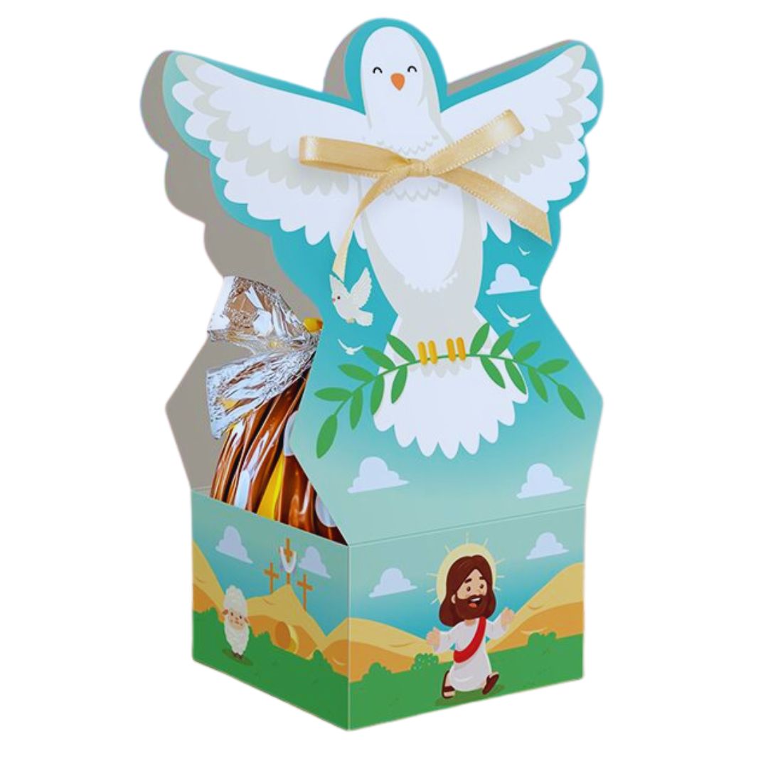 10 EMBALAGEM PÁSCOA CACHEPOT POMBA DA PAZ 8X8X17,8 - DIVINA 5822 ( IDEIA PÁSCOA 2026 ...