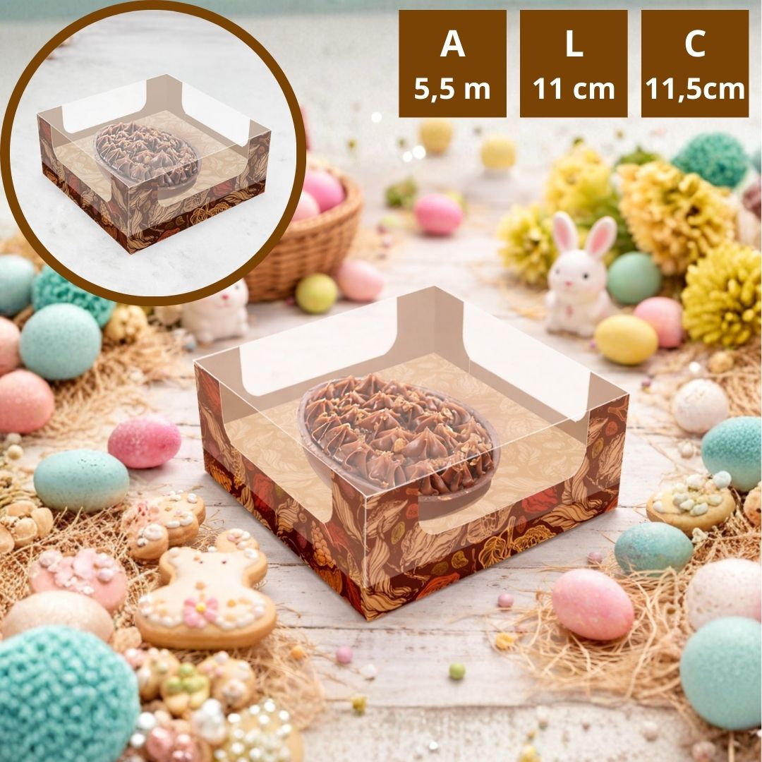 5 CAIXA OVO PÁSCOA DE COLHER AJUSTAVEL 100/150G - PURO CACAU 5787 ...