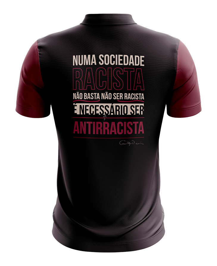 Camisa Esportiva / Angela Davis / Unissex / Cor Marrom - De Preto Pra Preto
