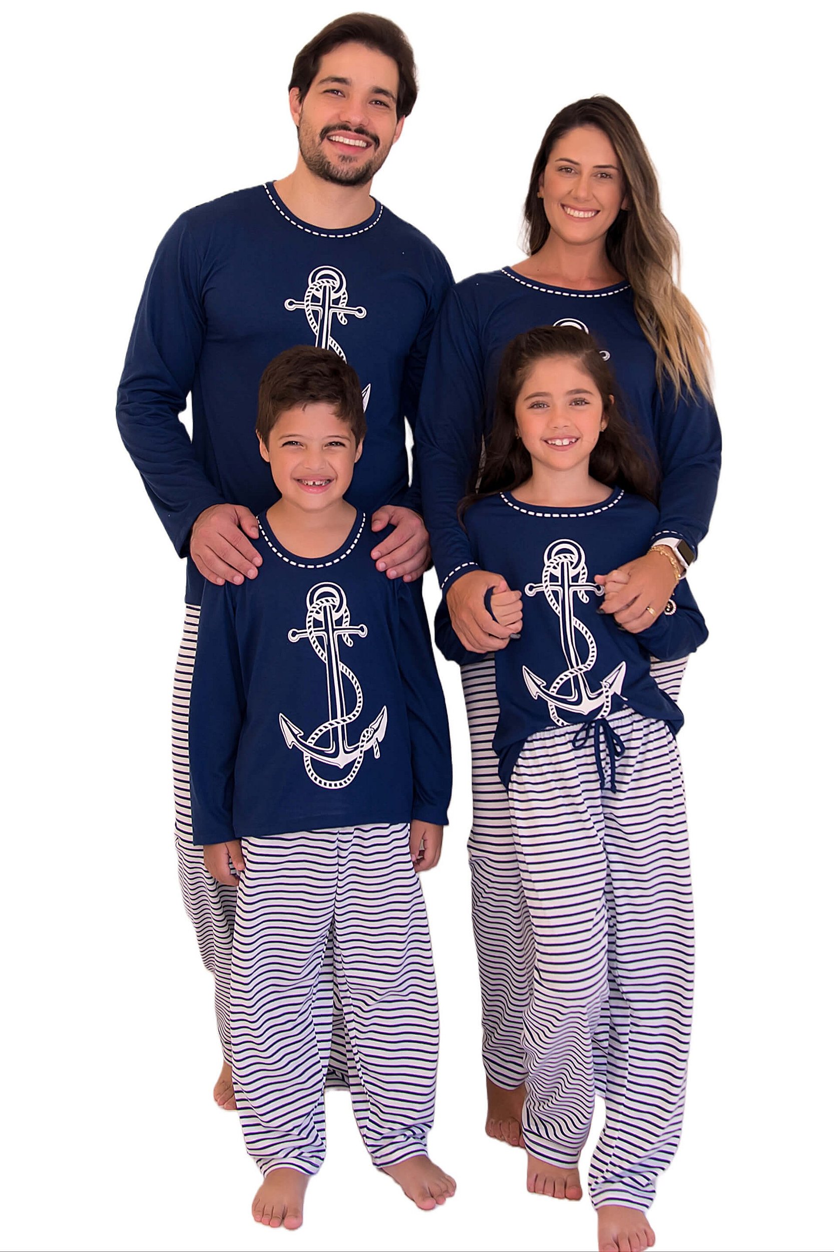 Pijama masculino âncora família - Leleka Pijamas Pijama masculino âncora família - Leleka Pijamas