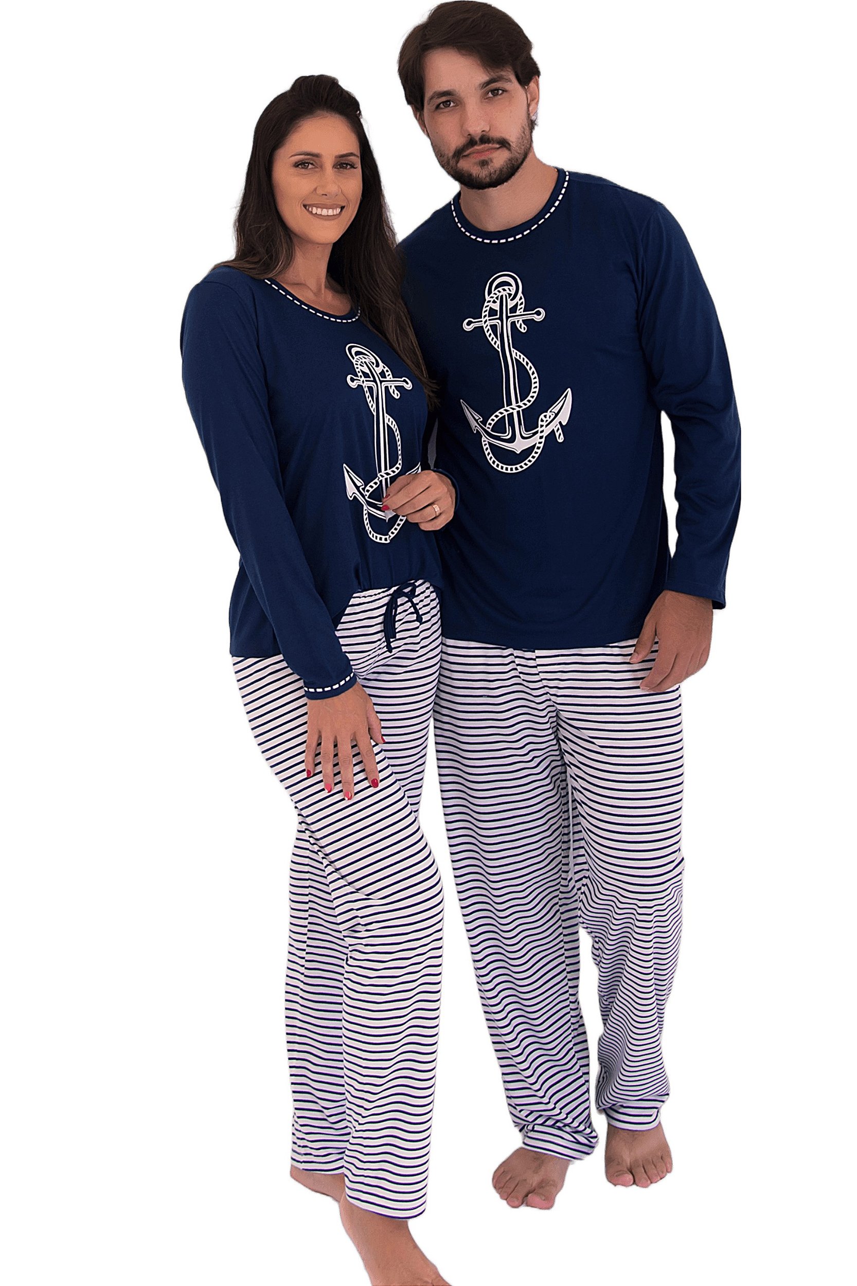 Pijama masculino âncora família - Leleka Pijamas Pijama masculino âncora família - Leleka Pijamas