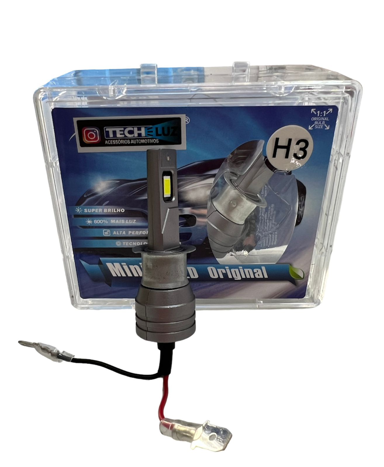 Kit H3 Ultra LED Mini Slim 63W 12.000 lm 6000K | Plug & Play - TechLuz ...