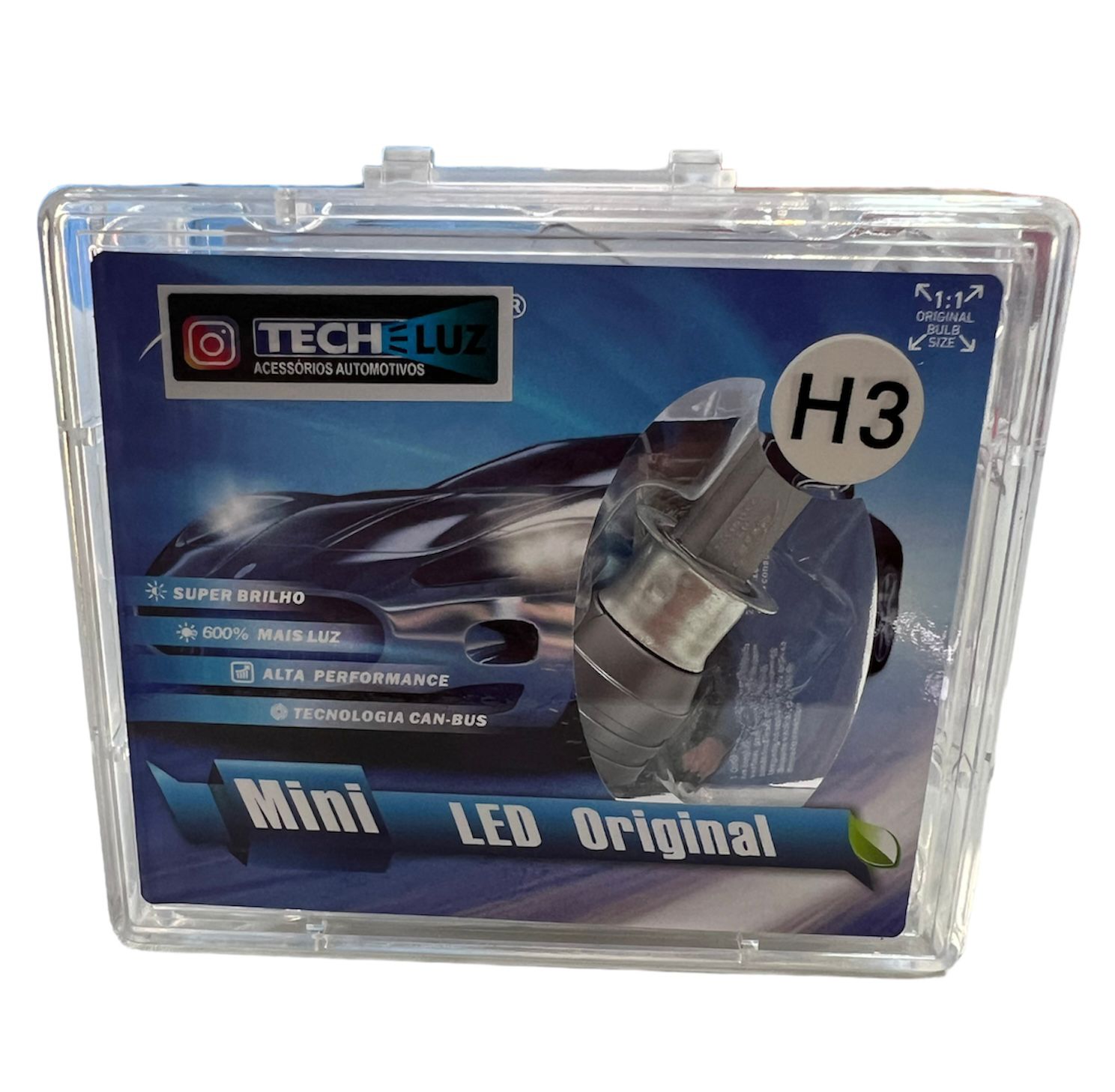 Kit H3 Ultra LED Mini Slim 63W 12.000 lm 6000K | Plug & Play - TechLuz ...