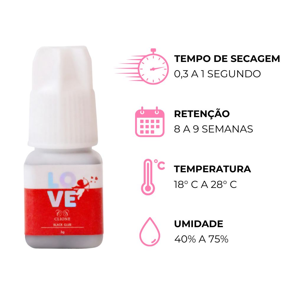 Cola Love para Extensão de Cílios 3ml - LariShop - A sua Loja de Cílios 😉
