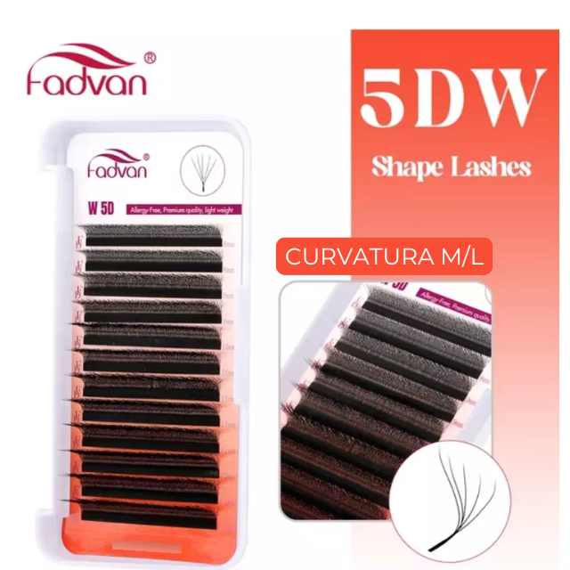 Cílios para Efeito Fox/Delineado 5D Fadvan Curvatura M/L - LariShop - A ...
