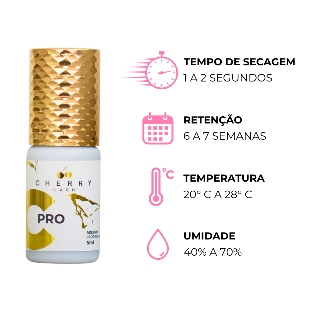 Cola Cherry Pro C para Extensão de Cílios 5ml (IT) - LariShop - A sua Loja de Cílios 😉