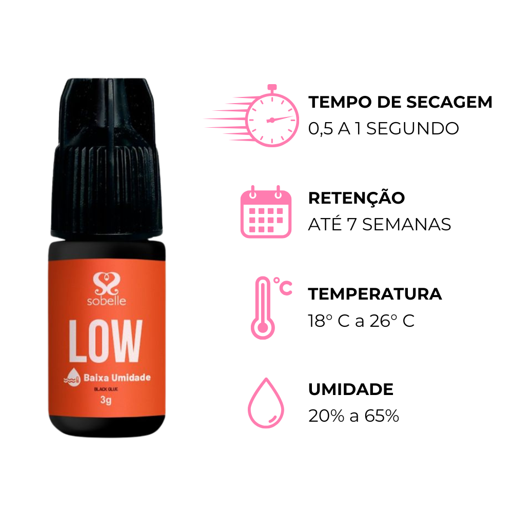 Cola Sobelle Low para Extensão de Cílios 3ml - LariShop - A sua Loja de Cílios 😉