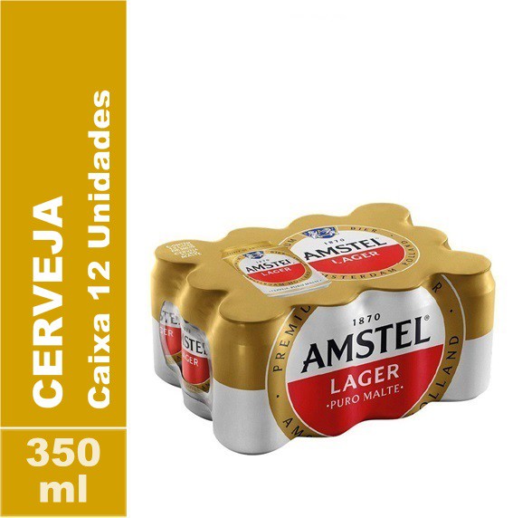 Cerveja Amstel Puro Malte Lata 350ml Caixa (12 Un.) - Shisha Tabacaria Cerveja Amstel Puro Malte Lata 350ml Caixa (12 Un.) - Shisha Tabacaria