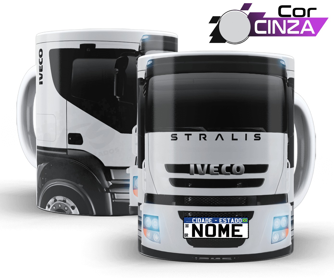 Caneca caminhoneiro personalizada caminhão iveco stralis - Vfs Personalizados