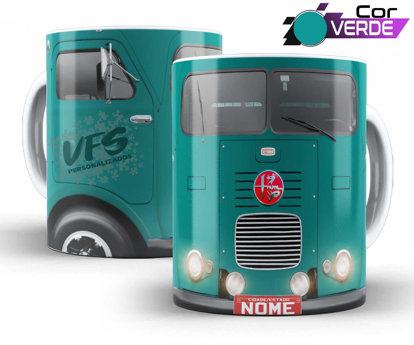 Caneca caminhoneiro personalizada caminhão Fenemê Fnm - Vfs Personalizados